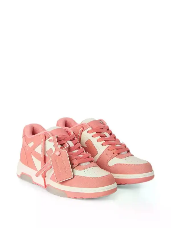 Off-White Out Of Office Paneled Leather Sneakers - Pink