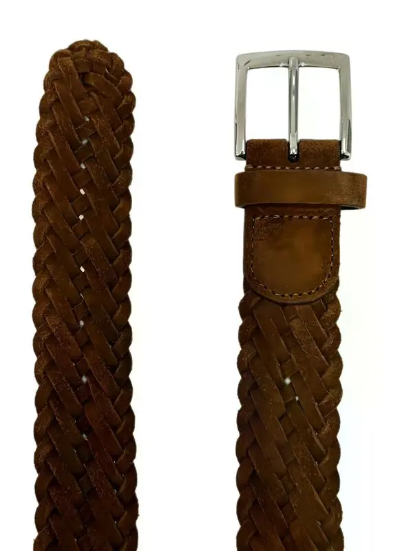 Kiton Braided Suede Belt