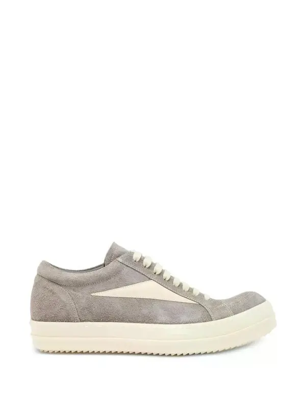 Rick Owens Lace-up Sneakers With Shark-toothed Soles - Grey