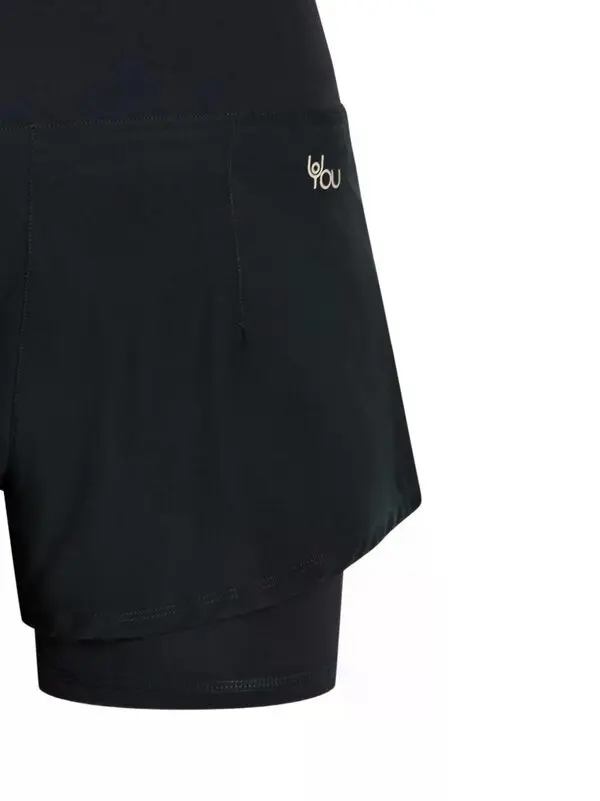 NOW YOU LIVE Ashby Layered Shorts - Black
