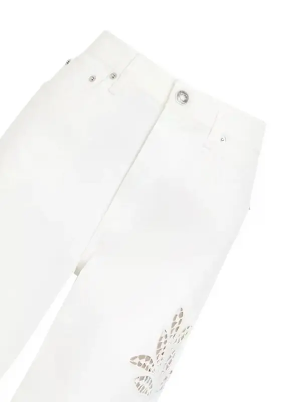 Rag & Bone Shea Floral-cutout Jeans - White