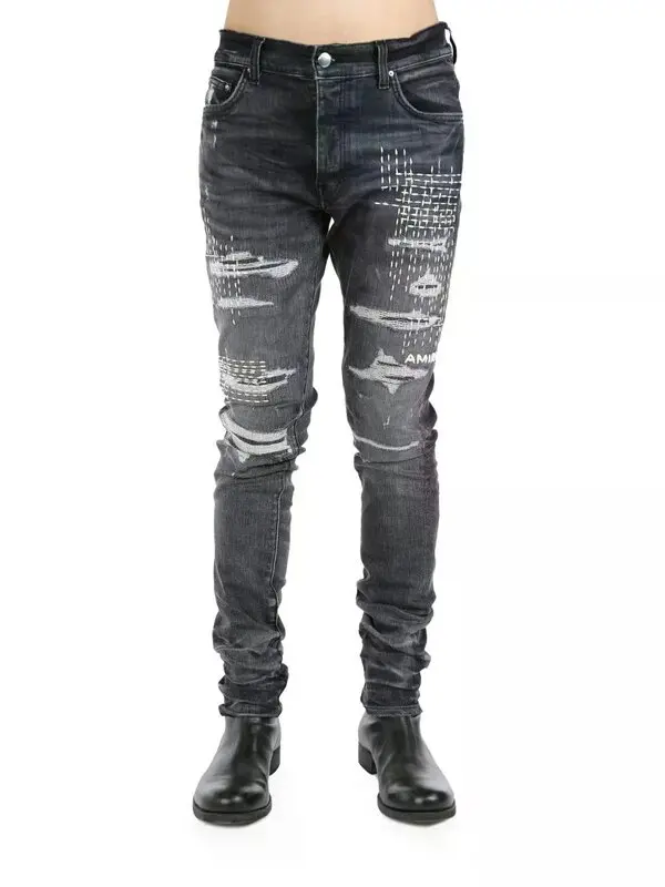 Amiri Boro Repair Skinny Jeans