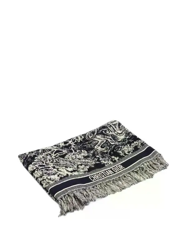 Dior Fringed Towel - Blue
