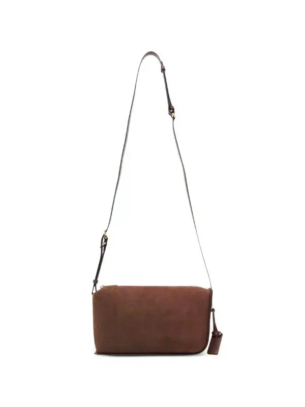 JOY GRYSON Crescent Suede Shoulder Bag