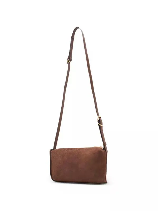 JOY GRYSON Crescent Suede Shoulder Bag