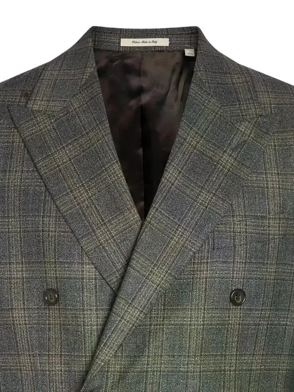 Gant Double-breasted Checked Blazer