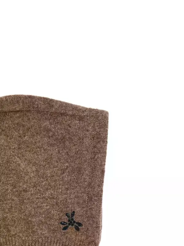 Simone Rocha Crystal-embellished Knitted Bonnet