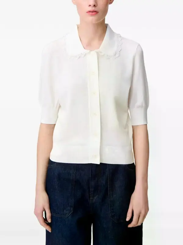 Claudie Pierlot Lace Knit Cardigan