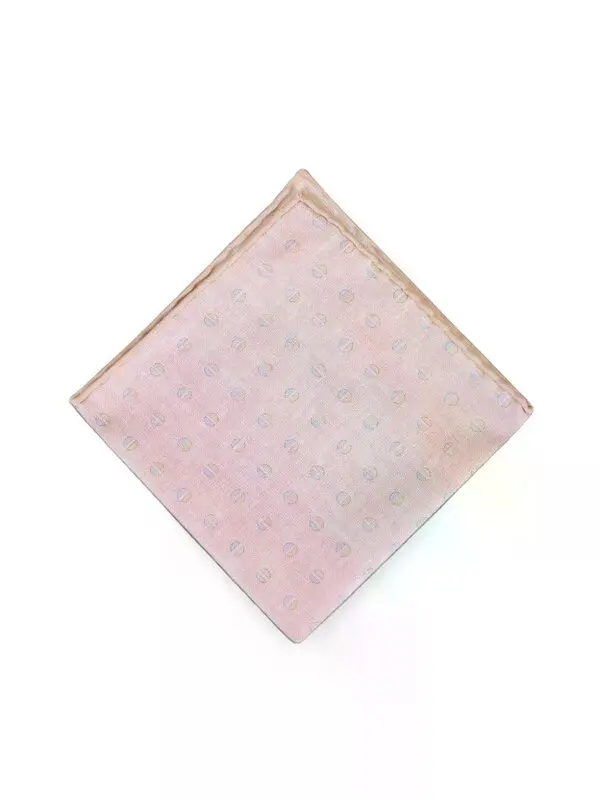 PAOLO ALBIZZATI Geometric-print Polka-dot Pocket Square
