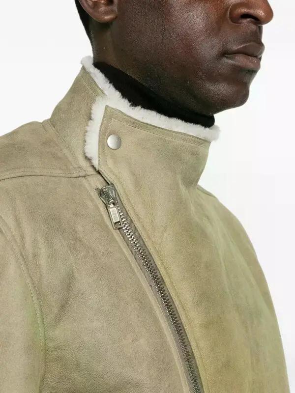 Rick Owens Shearling-lined Leather Jacket