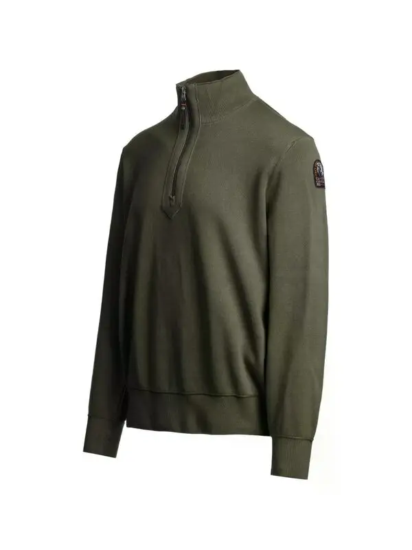 PARAJUMPERS Basic Scoe Half-zip Sweater - Green