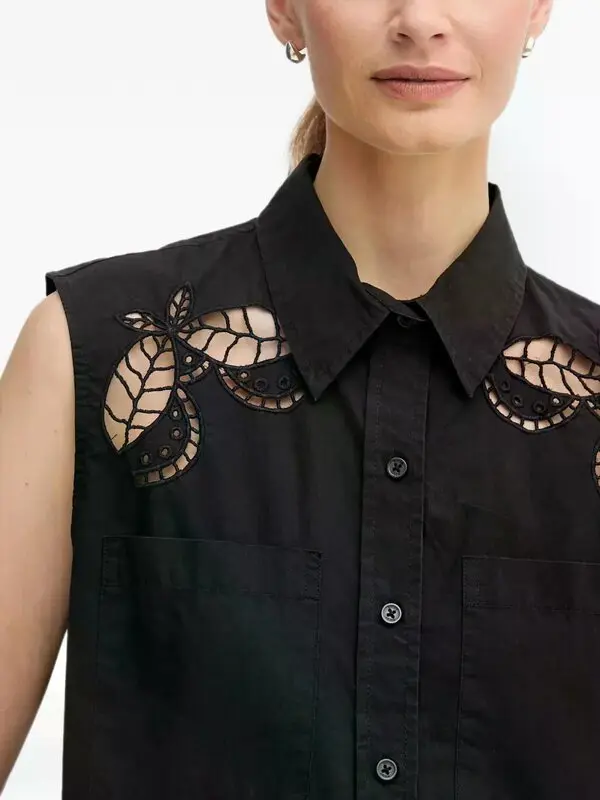 Dkny Cut-out Detail Sleeveless Shirt