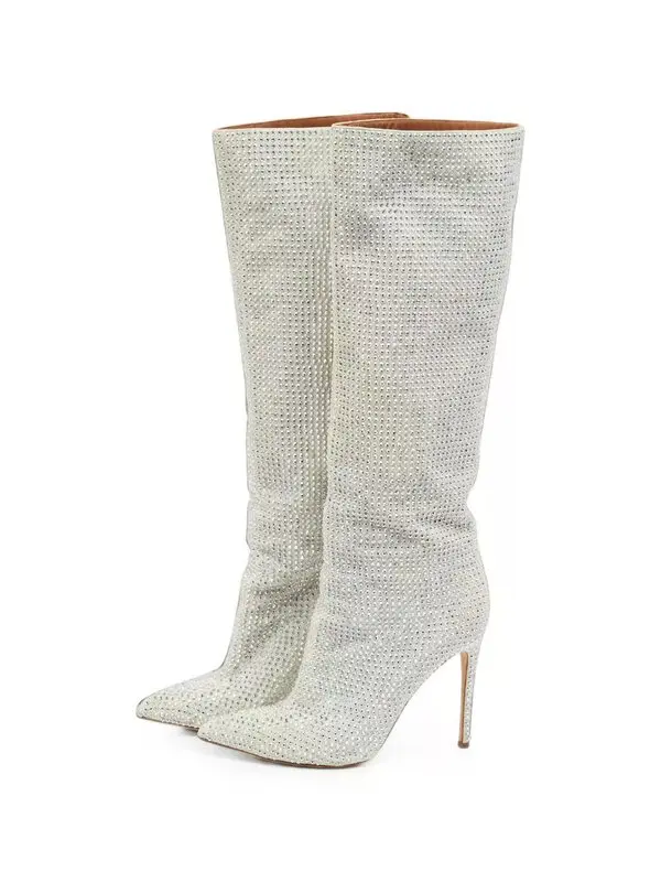 Dolce & Gabbana Crystal-embellished Pointed-toe Boots