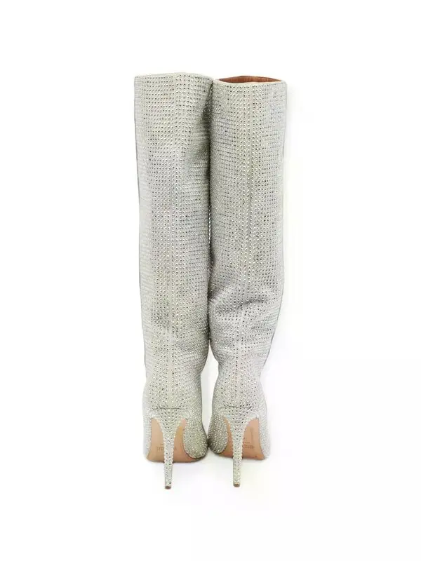 Dolce & Gabbana Crystal-embellished Pointed-toe Boots
