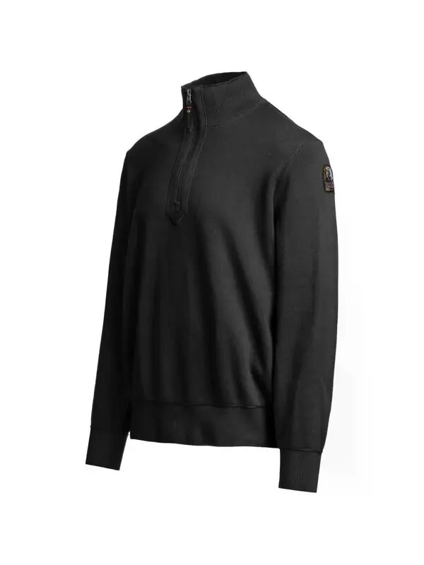 PARAJUMPERS Basic Scoe Half-zip Sweater - Black