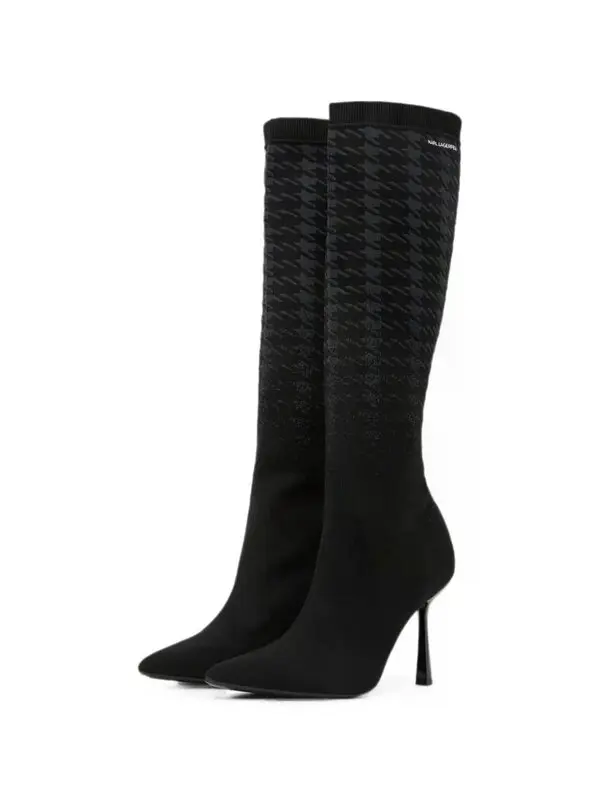 Karl Lagerfeld Pandara Gradient High-leg Knit Boots