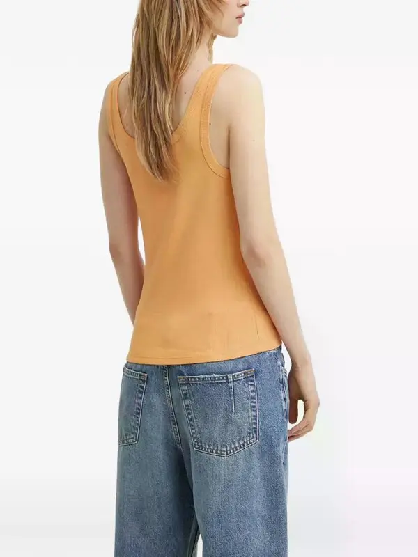 GESTUZ Embroidered Ribbed Tank Top