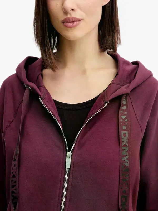 Dkny Drawstring Zip-up Hoodie