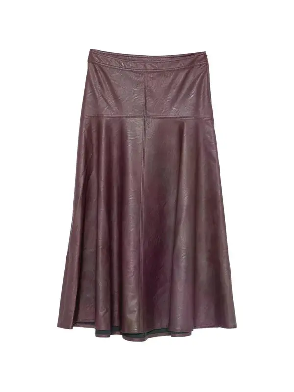 FORTE_FORTE Panelled A-line Midi Skirt