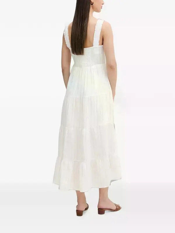 Dkny Tiered Striped Dress - White