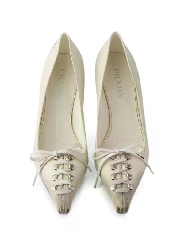 Prada Antiqued Leather Pumps