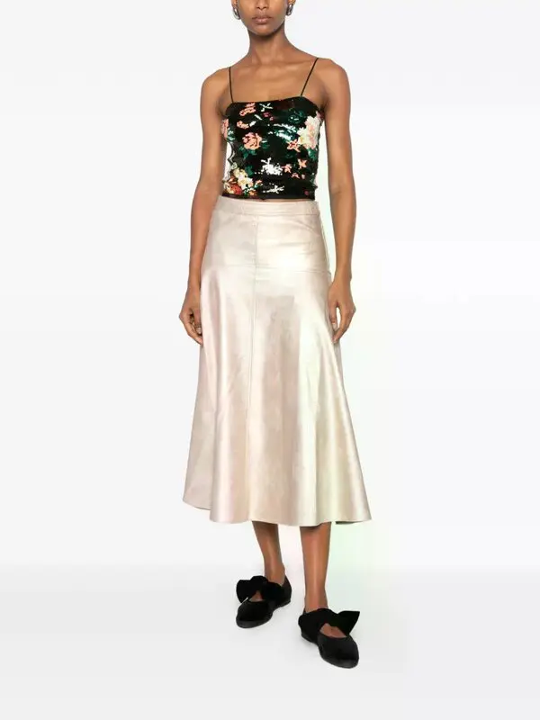 FORTE_FORTE Sequin Floral-pattern Top