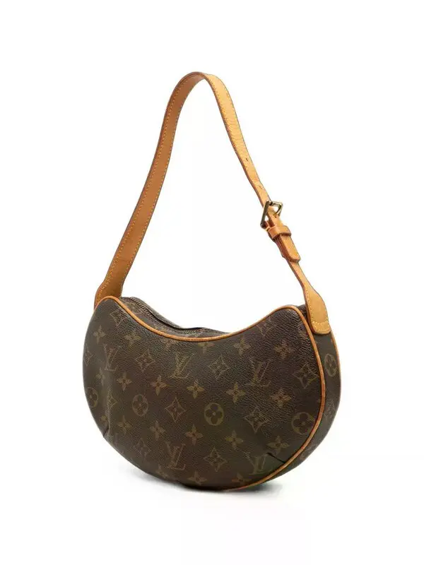 LOUIS VUITTON 2000-2026 Monogram Croissant Pm Hobo Bag - Brown