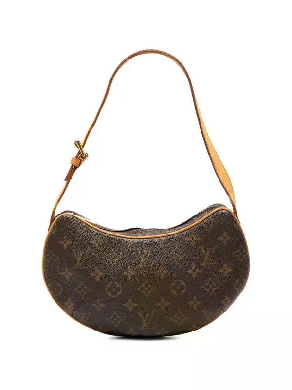 LOUIS VUITTON 2000-2026 Monogram Croissant Pm Hobo Bag - Brown