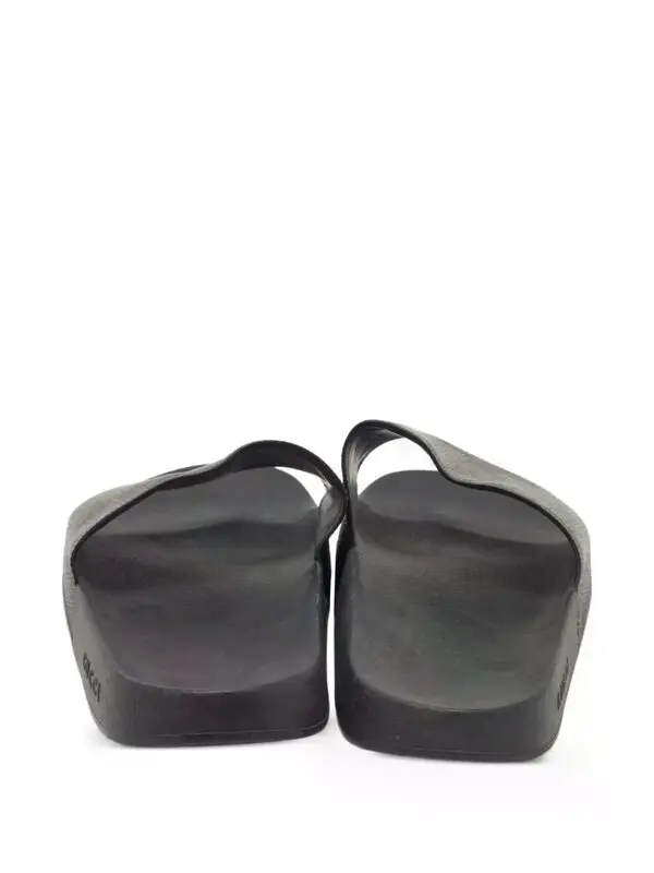 Gucci Gg Supreme Canvas Slides - Brown