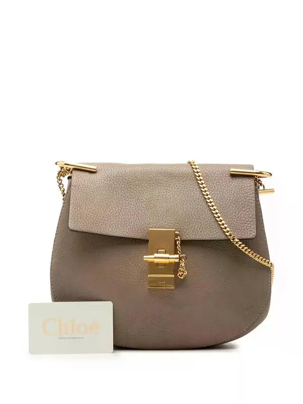 Chloé 2016 Small Grained Calfskin Drew Crossbody Bag - Brown