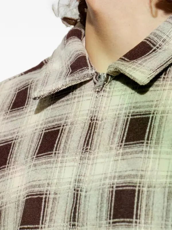 ALLSAINTS Krater Check-pattern Zip-up Shirt