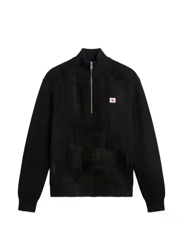 Calvin Klein Quarter-zip Waffle-knit Sweater