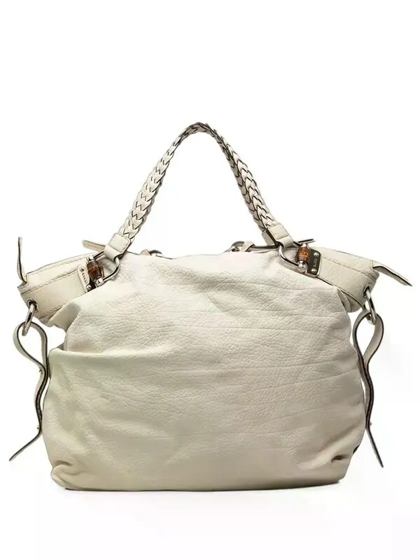 Gucci Leather Bamboo Bar Tote Bag