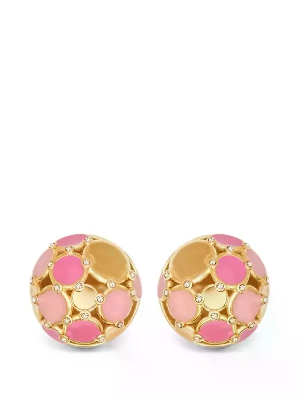Oscar De La Renta Sphere Earrings - Gold