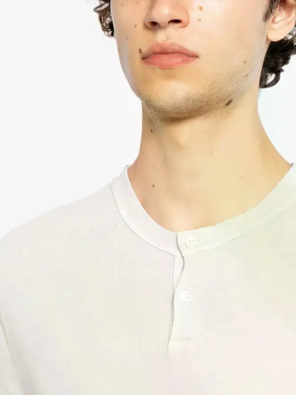 JAMES PERSE Slub-jersey Henley T-shirt
