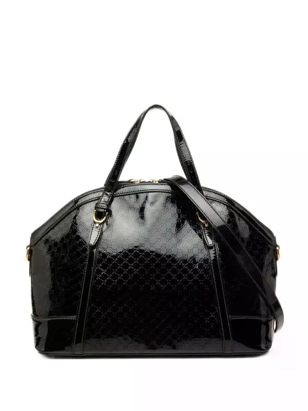 Gucci 2000-2015 Large Microguccissima Patent Nice Dome Satchel