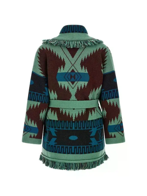 Alanui Icon Jacquard Fringed Cardigan