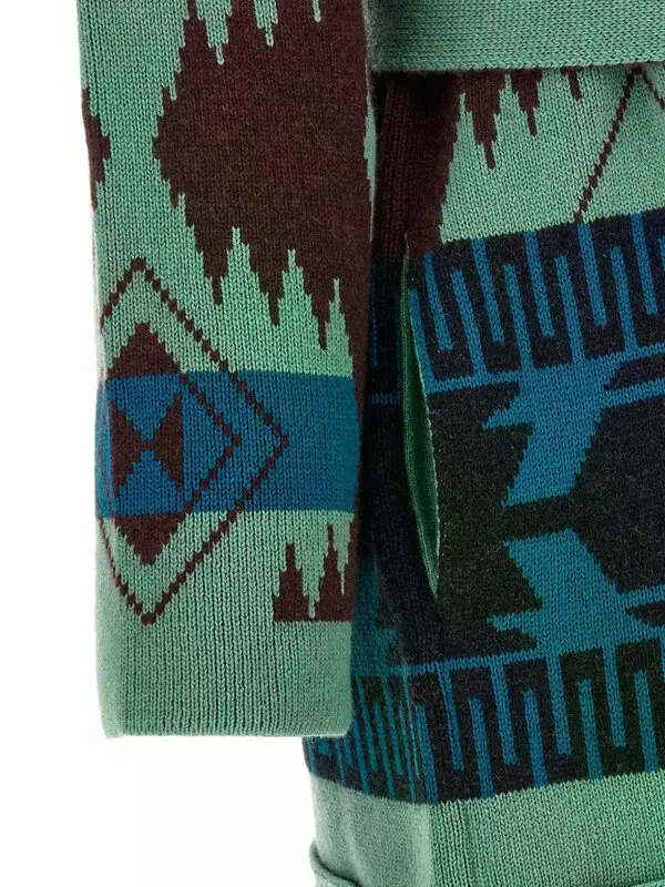 Alanui Icon Jacquard Fringed Cardigan
