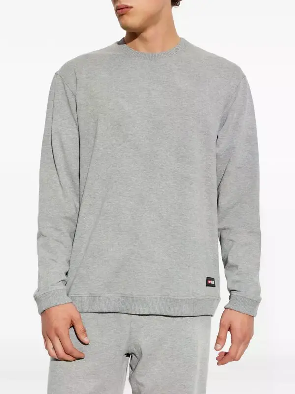 DIESEL® Willy-d-core Logo-patch Sweatshirt - Grey