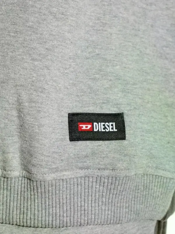 DIESEL® Willy-d-core Logo-patch Sweatshirt - Grey