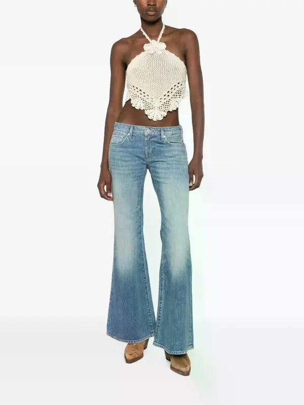 7 For All Mankind Low-rise Flared Jeans - Blue