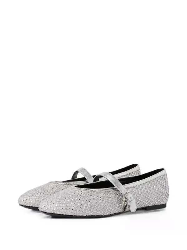 Karl Lagerfeld Karo Gemstone Mary Jane Flats - Grey