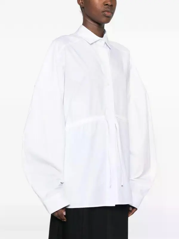 THELATEST E-dalida Oversized Drawstring Shirt - White