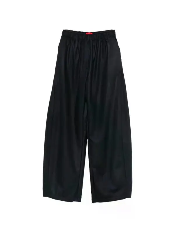 THELATEST Elasticated Waistband Wide-leg Trousers - Blue