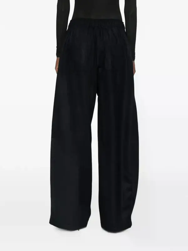 THELATEST Elasticated Waistband Wide-leg Trousers - Blue