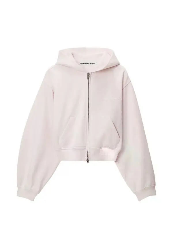 Alexander Wang Zip-up Hoodie With Logo Print