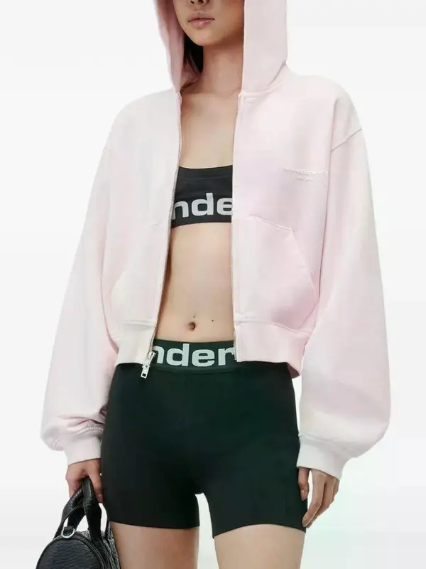 Alexander Wang Zip-up Hoodie With Logo Print