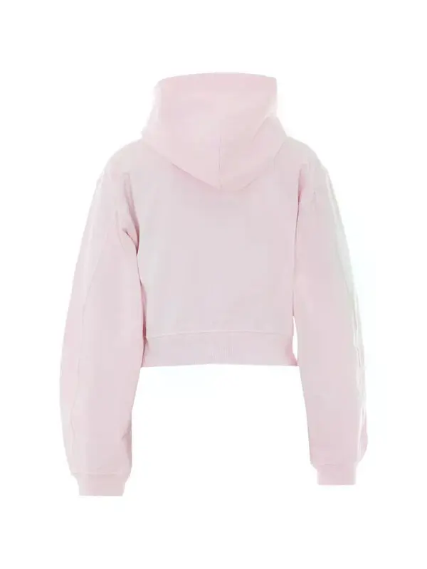 Alexander Wang Zip-up Hoodie With Logo Print - Pink