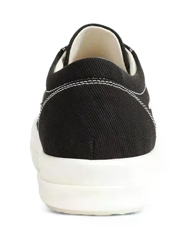 Rick Owens Low Top Sneakers With Graphic Appliqu - Black