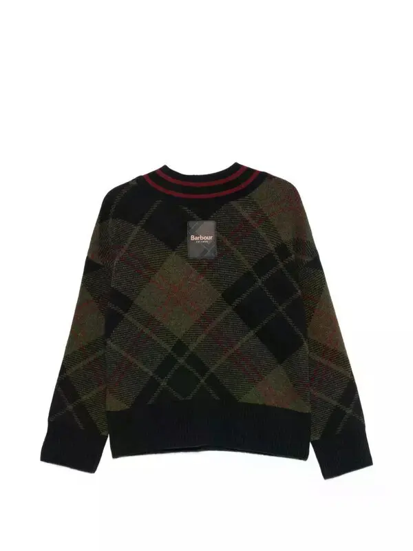 Barbour Argyle Knit V-neck Sweater